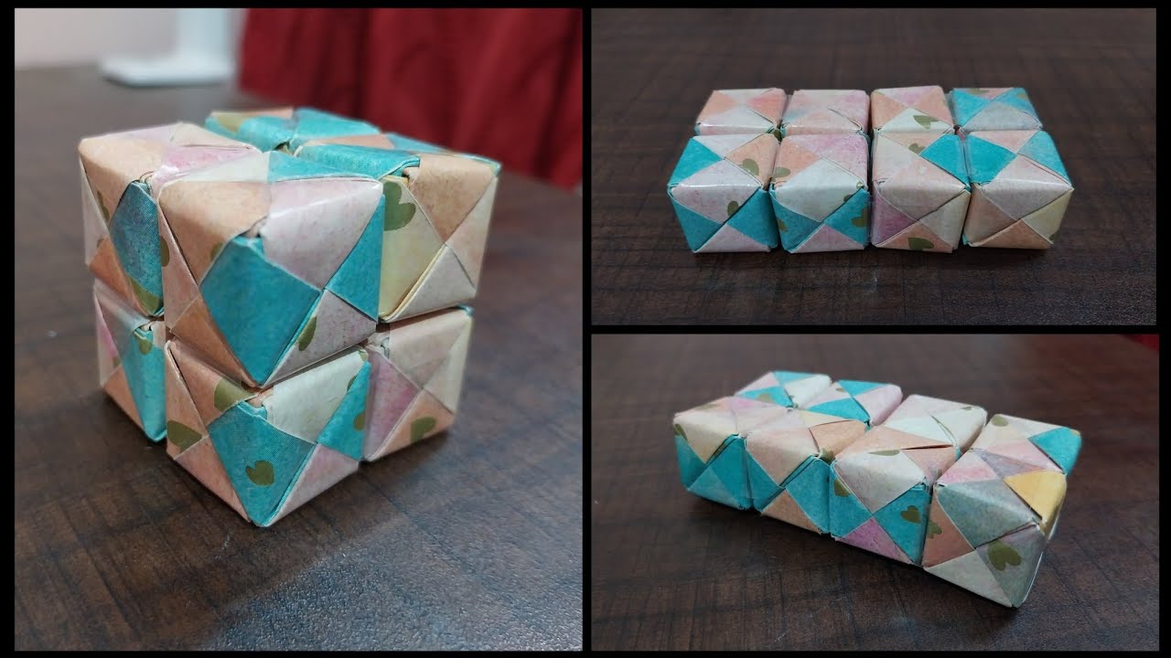 DIY INFINITY ORIGAMI CUBE | ORIGAMI | DIY | COLOUR PAPER - YouTube