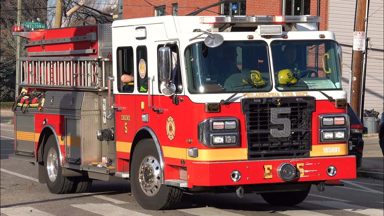 Philadelphia Fire Department Engine 5 Responding - YouTube