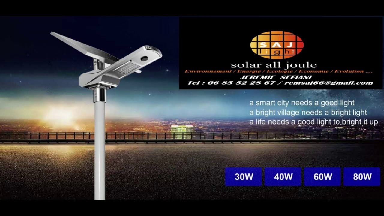 SAJ LIGHT solar all joule - YouTube