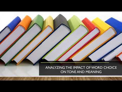 Analyzing Word Choice Impact on Tone and Meaning - YouTube
