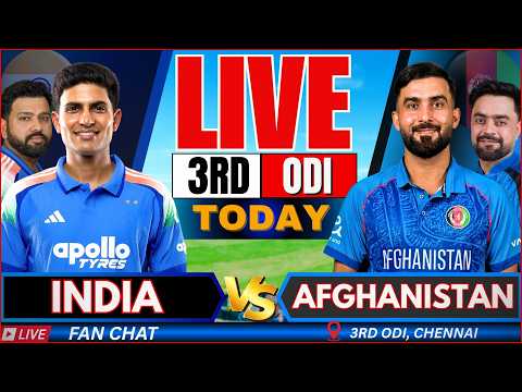 🔴LIVE: IND vs AFG 3rd ODI | INDIA vs AFGHANISTAN One Day Match Live match Today, Live Cricket Score