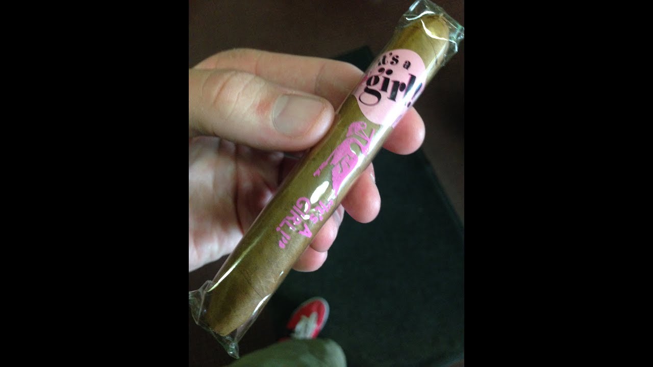 Sam Houston baby Announcement Its a Girl Perfecto Cigar Review - YouTube