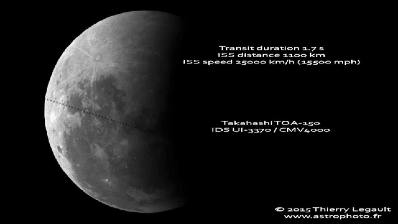 Transit of the ISS during the lunar eclipse, Sept 28 2015 - YouTube