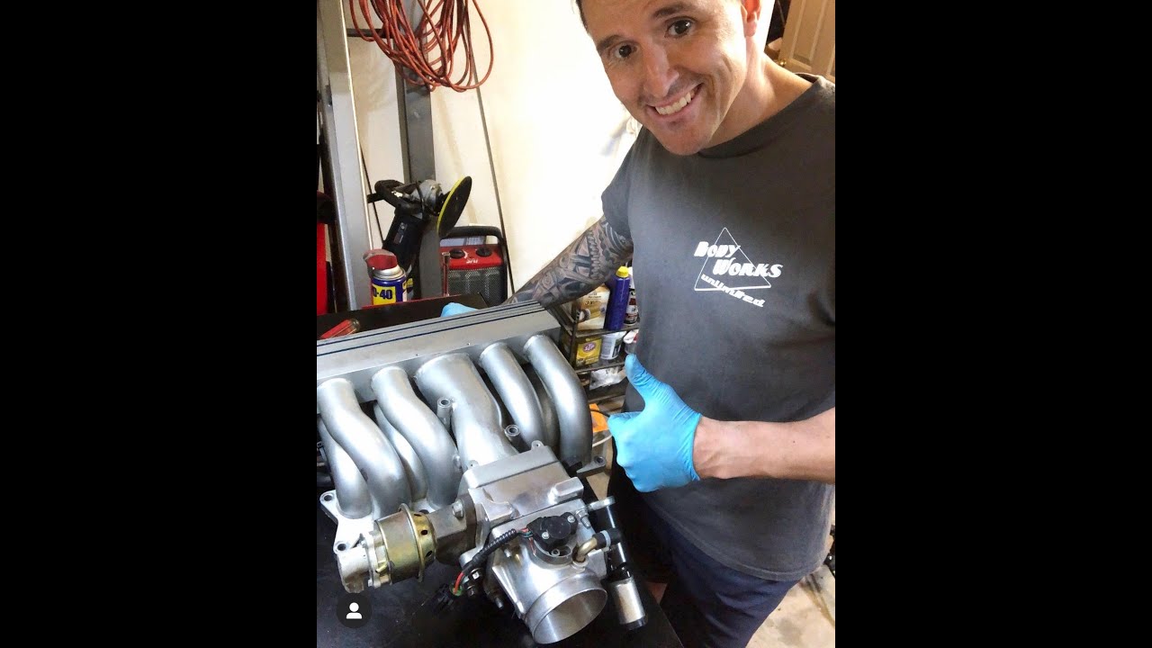 Adding a New throttle body to the GT40 intake - YouTube