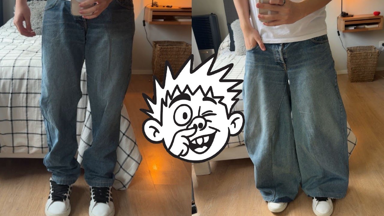TRANSFORMANDO UN JEAN DE CHUPIN A BAGGY (TUTORAL) - YouTube