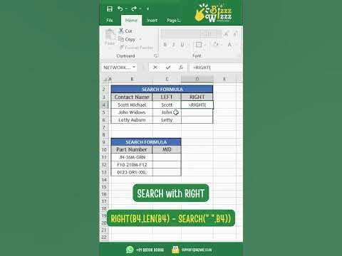SEARCH function in Excel combined with the MID, LEFT, and RIGHT #excel ...
