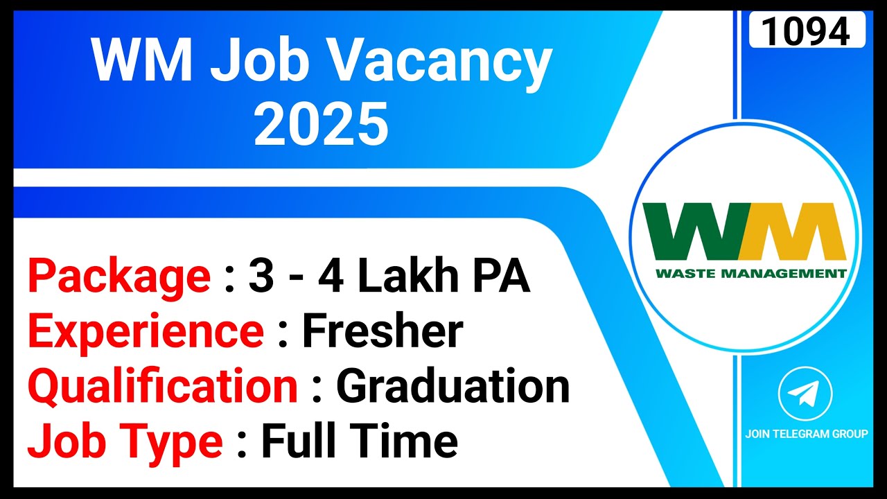 WM Job Vacancy 2025 | Full Time Jobs | Junior Analyst Job | MNC Company ...