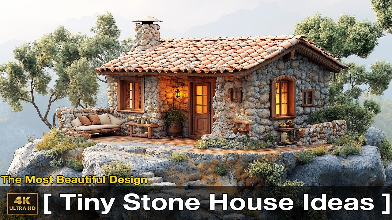 A Beautiful Stone House: The Most Tiny Home Design In The World - YouTube
