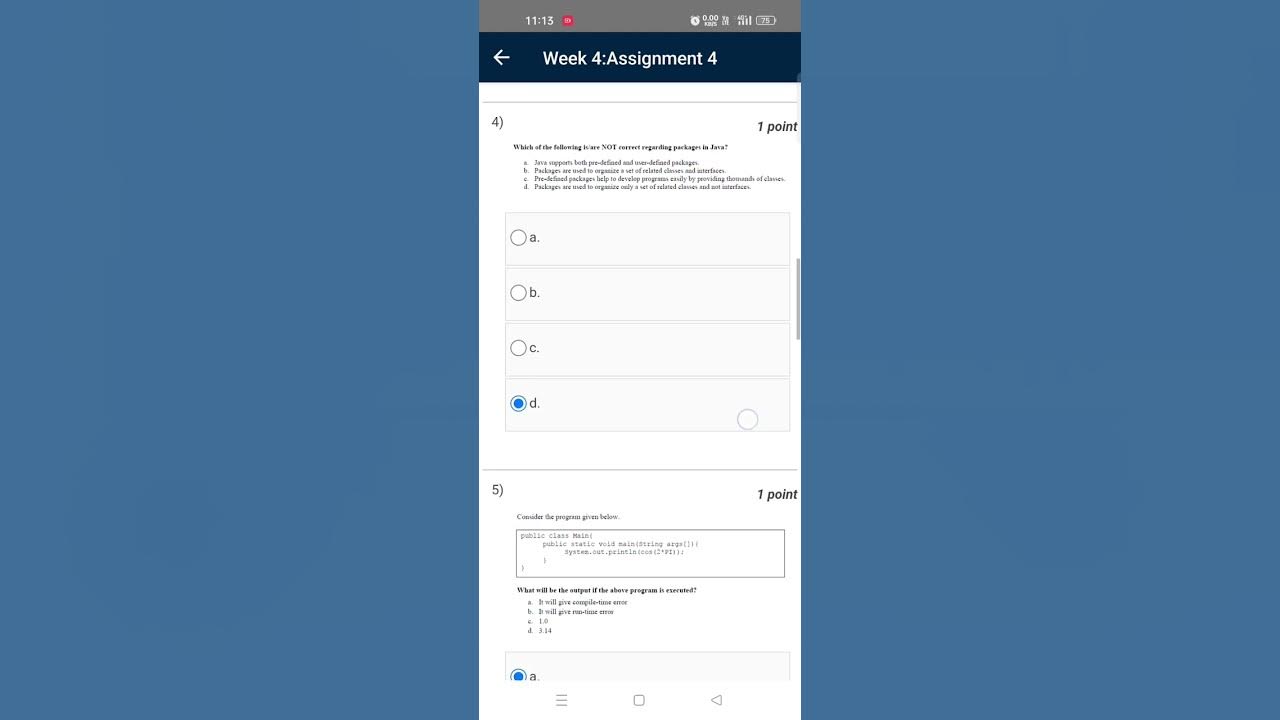 Programming In Java Week 4 Assignment Answers Nptel 2023 Nptel Java Assignment Youtube 