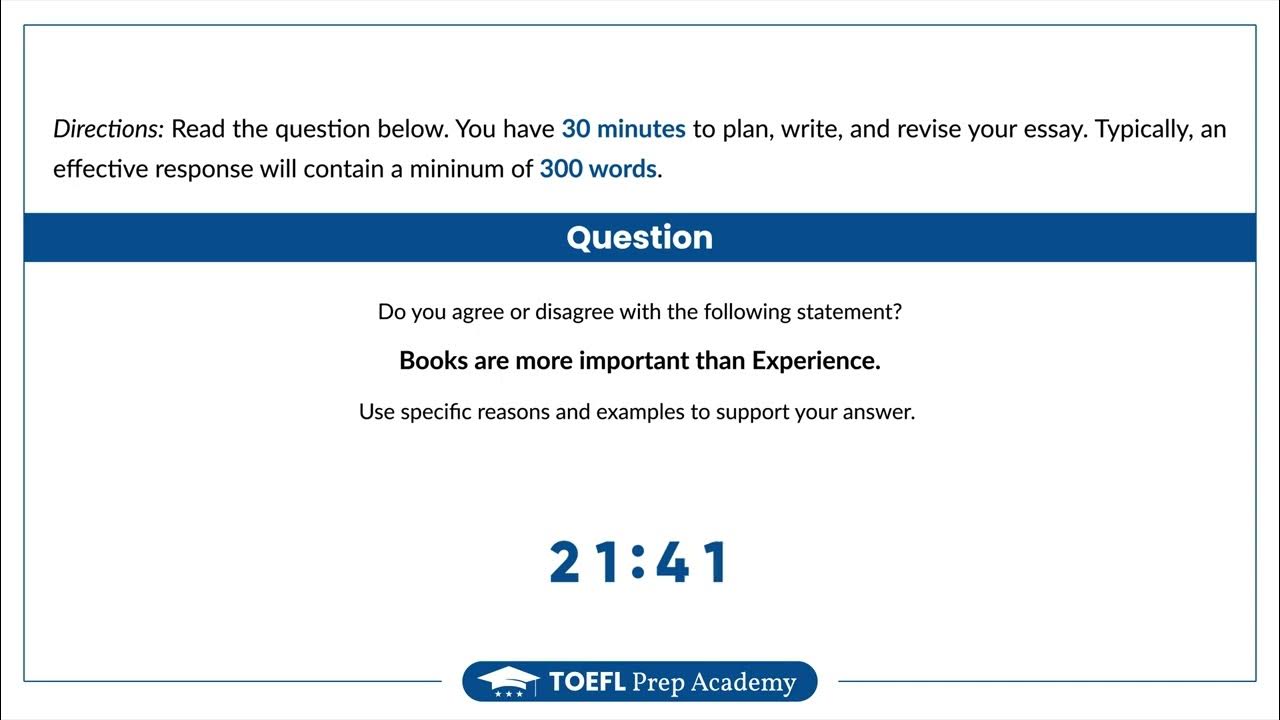 Writing practice test 7 TOEFL iBT Independent Writing Practice Test ...