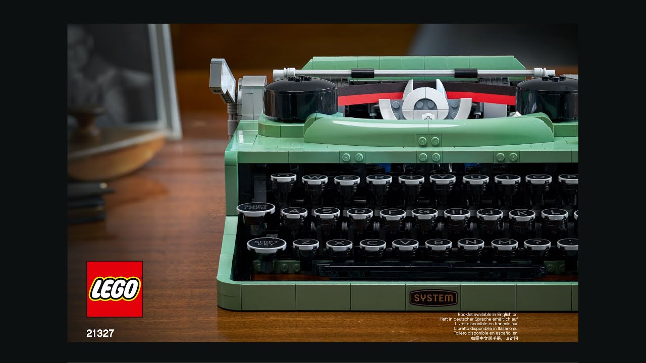LEGO 21327 Typewriter (4K) - building instructions - YouTube