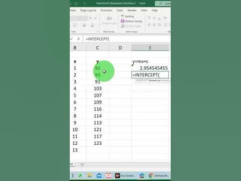 Intercept function in ms excel please watch full videos on my YouTube channel - YouTube