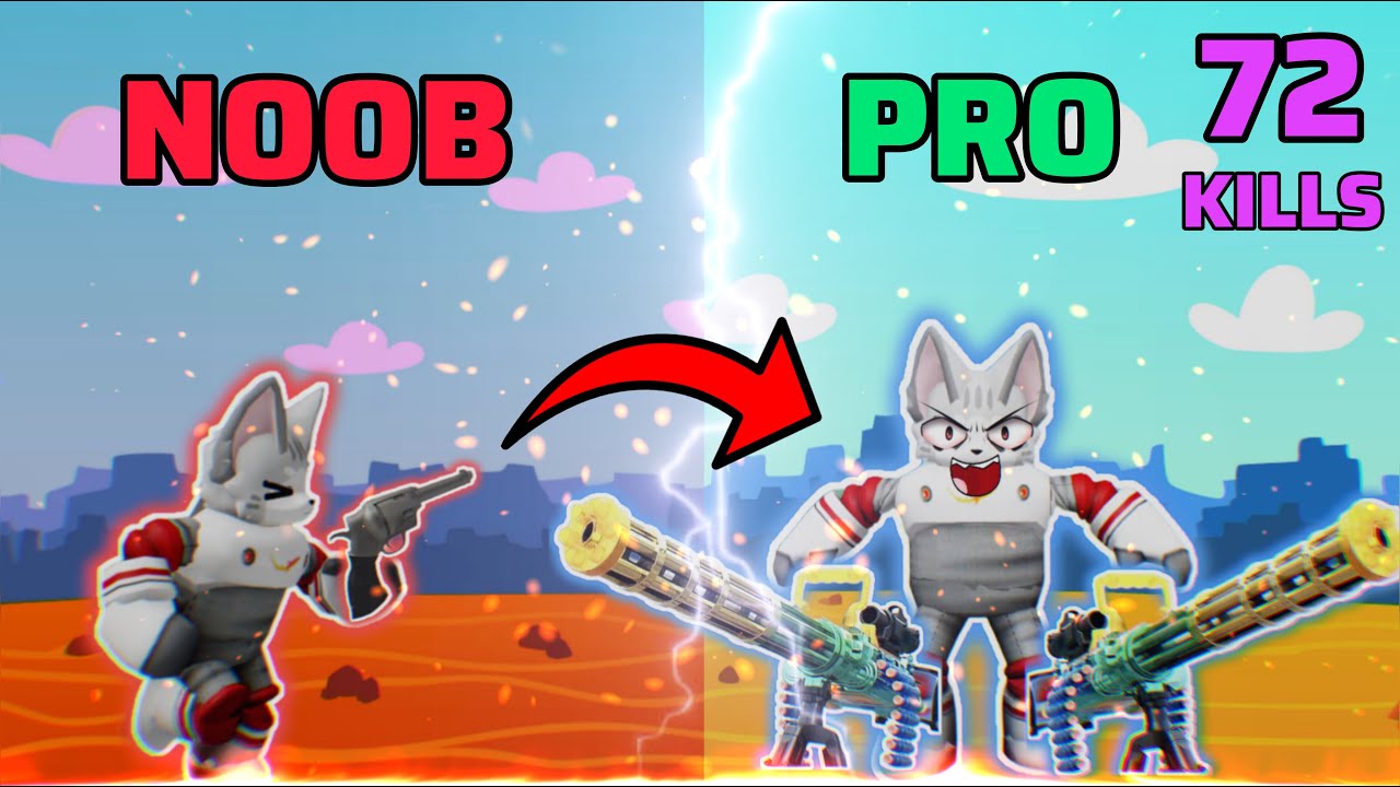 NOOB To PRO RIVALS. Paintball gun, slingshot, trowel, subspace tripmine ...