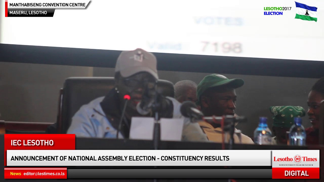 Lesotho National Assembly Elections - Constituency Results announcement ...