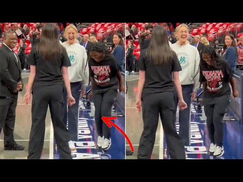 Caitlin Clark Breaks Into a Silly Dance in Front of Sophie Cunningham Before Game 2 | Dream vs Fever