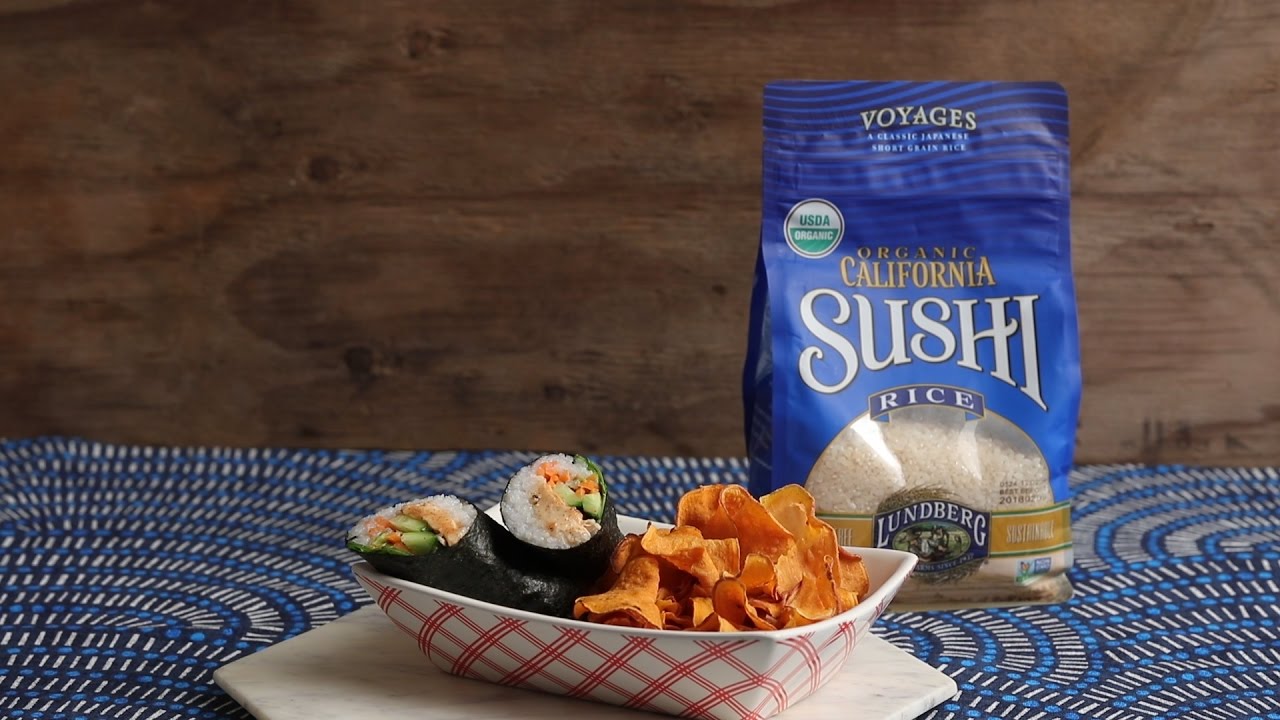 Nori Chicken Wrap with Sushi Rice - YouTube