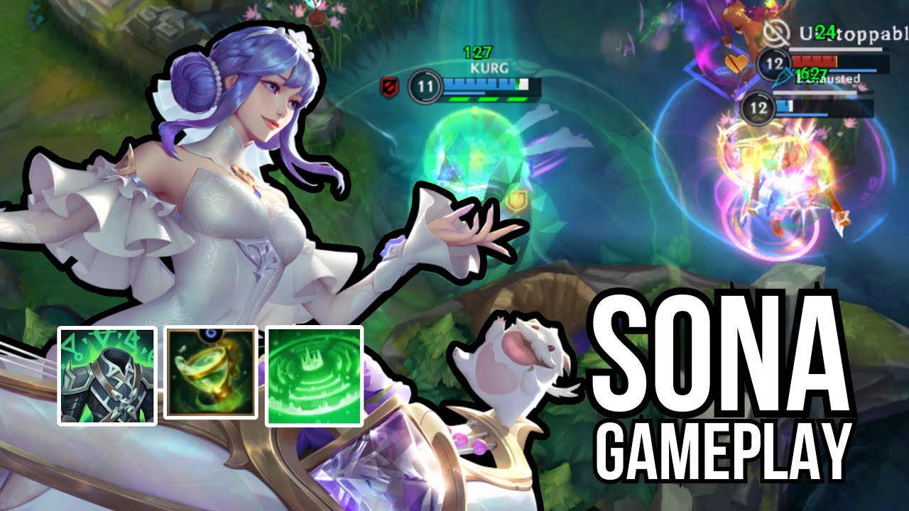 WILD RIFT SONA GAMEPLAY | Continuous healing and Tankiness with this build. - YouTube