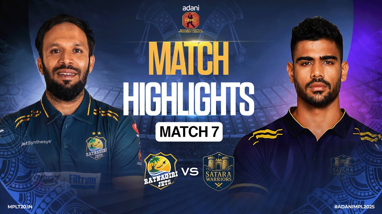 Azim Kazi Helps Ratnagiri Break Duck and Trounce Satara | Match 7 Highlights | MPL 2025 - YouTube