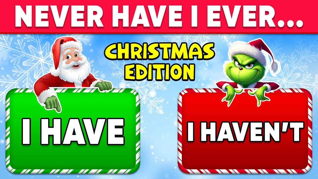 Never Have I Ever... | 🎅 Christmas Edition 🎄 Christmas Quiz - YouTube
