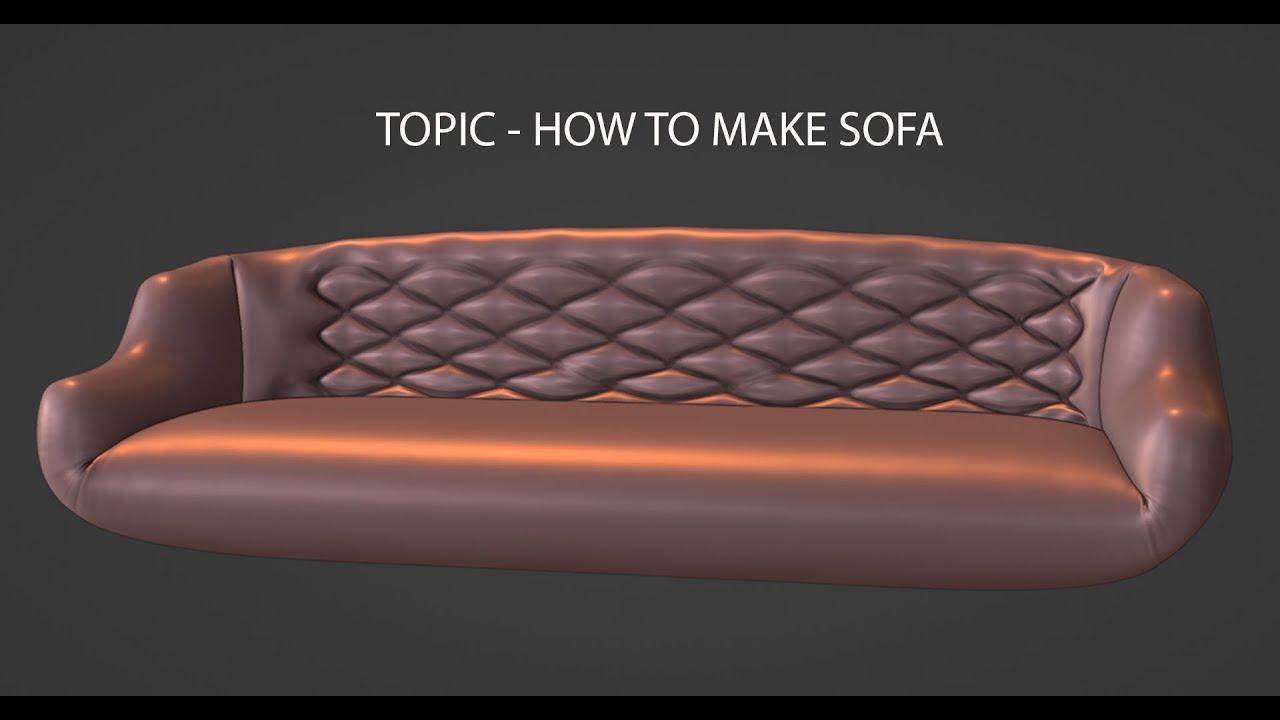 How to make a sofa in Blender in 8 minutes for beginner - YouTube