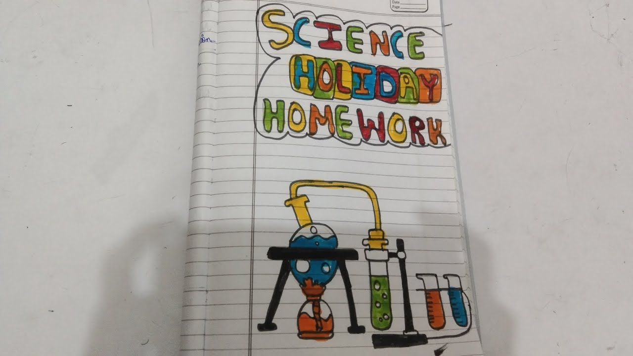 Holiday homework front page design Science 🧪🧪||Project front page ...