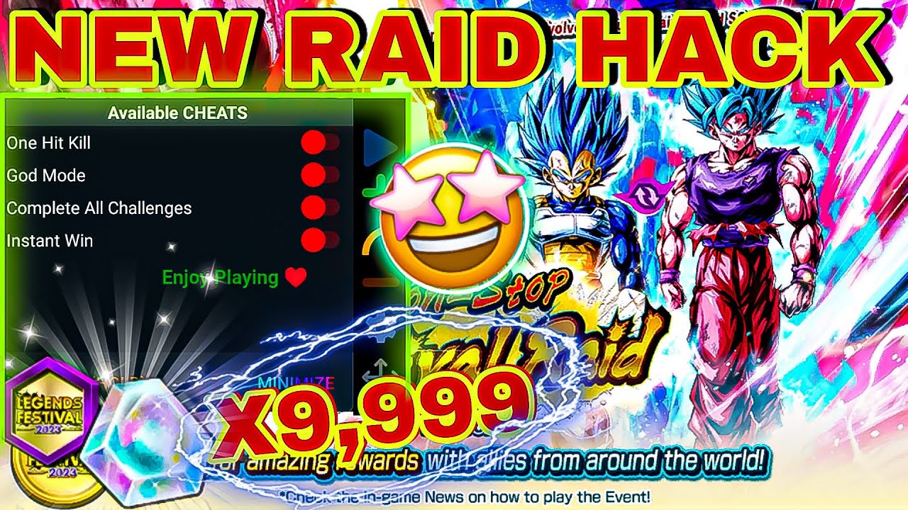 NEW! LEGENDS FESTIVAL RAID HACK VIP MOD V4.34.0 🔥 | Unlimited Raid Medals Hack [Dragon Ball ...