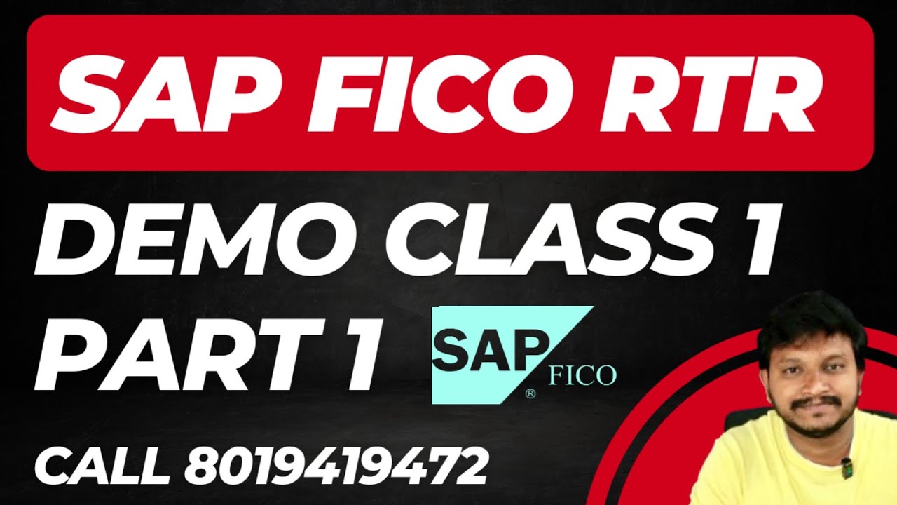 SAP FICO RTR Demo Class 1 Part -1 | Call 801941947 for the details ...