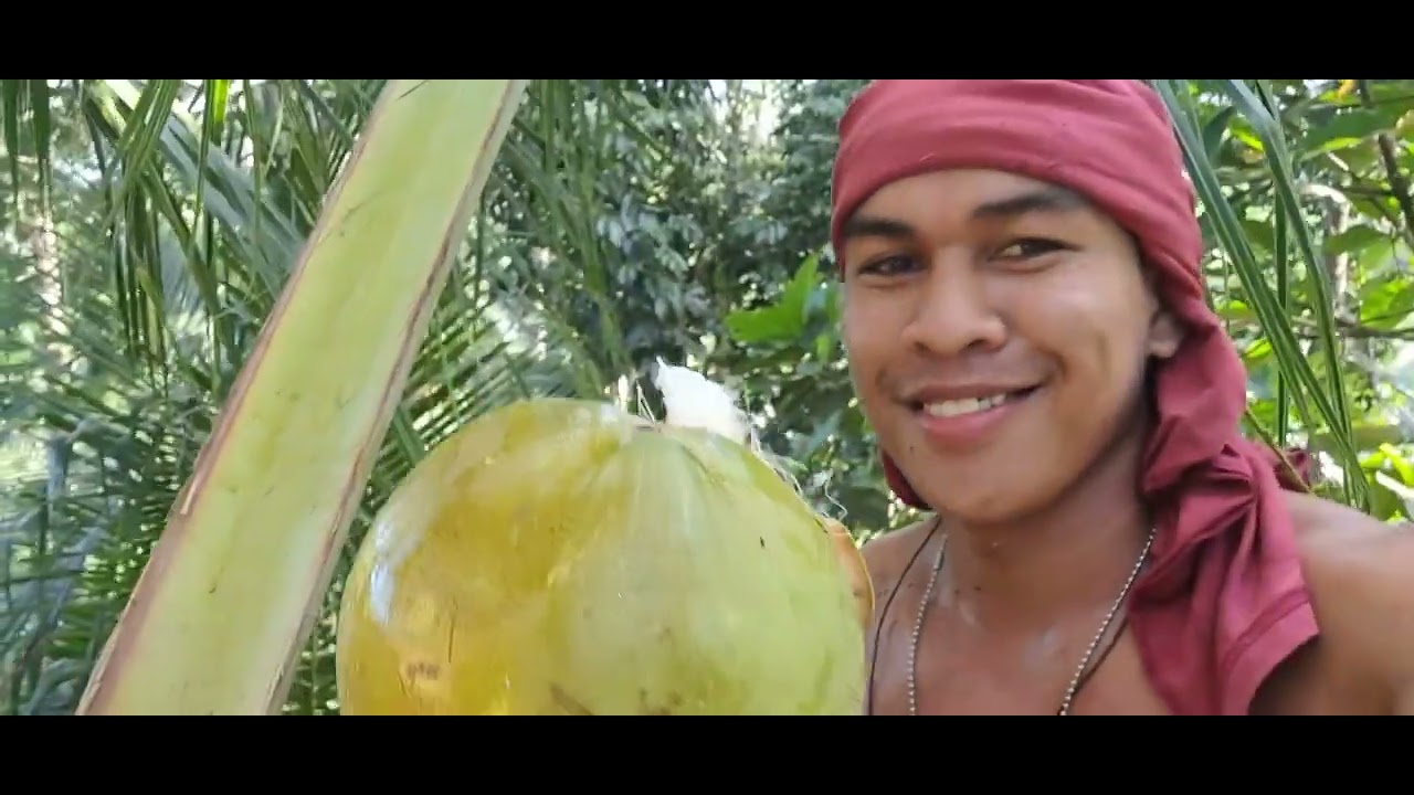 Eating buko / Ibabaw nang puno 🌴 - YouTube