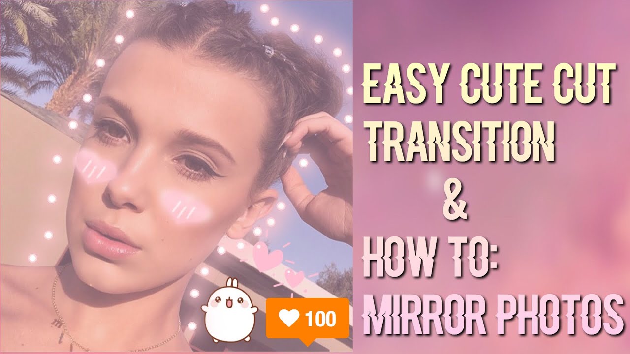 EASY CUTE CUT TRANSITION + HOW TO MIRROR PHOTOS - YouTube