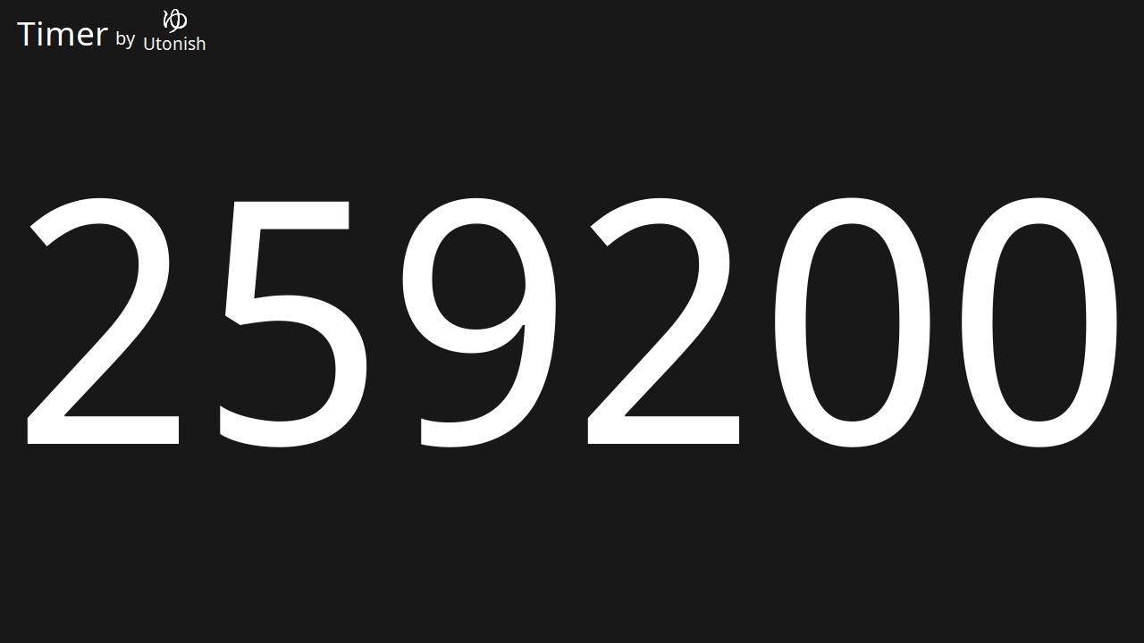 259200 Second Countdown Timer - YouTube