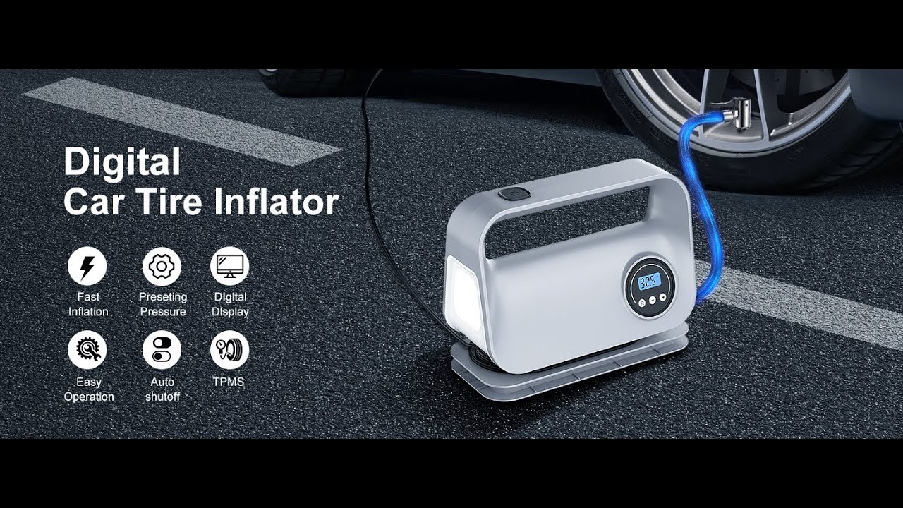 YIJU Tire Inflator Portable Air Compressor - YouTube