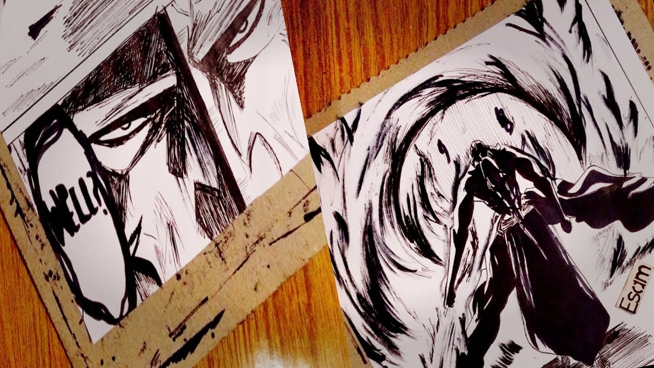 How to Draw Yamamoto Bankai Manga Page | BLEACH | Speed Anime Drawing ...