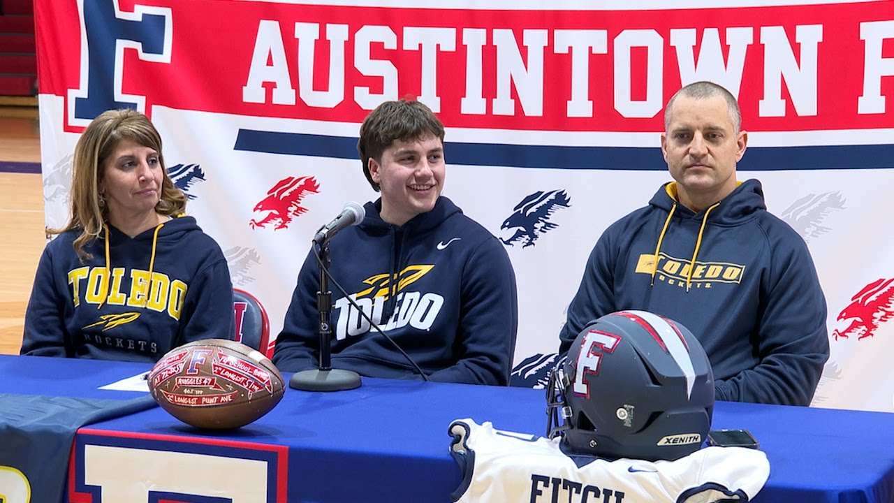 Fitch All-State kicker signs with Division I program - YouTube