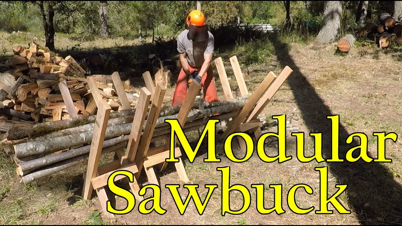 Making and Using Modular Sawbucks - Efficient Firewood Cutting - YouTube
