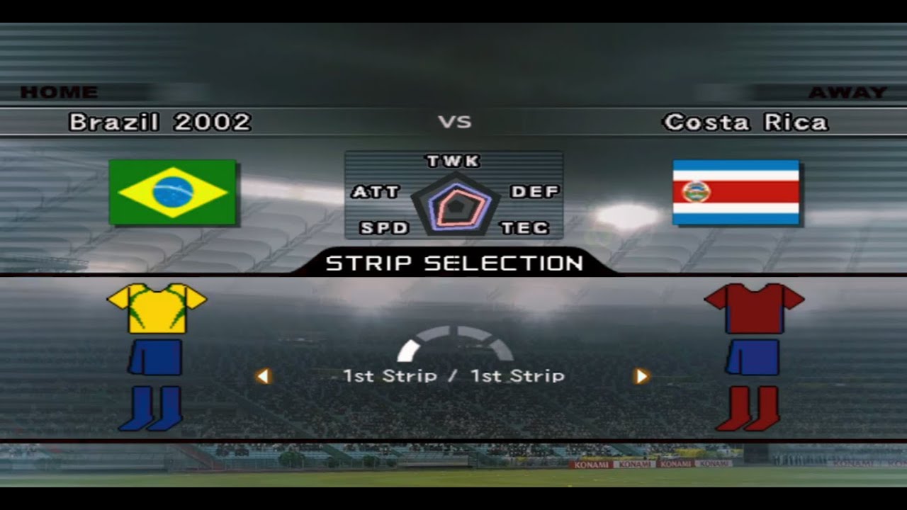 PES 6 - Brazil 2002 vs Costa Rica (Melhores Momentos) / PS2 - YouTube