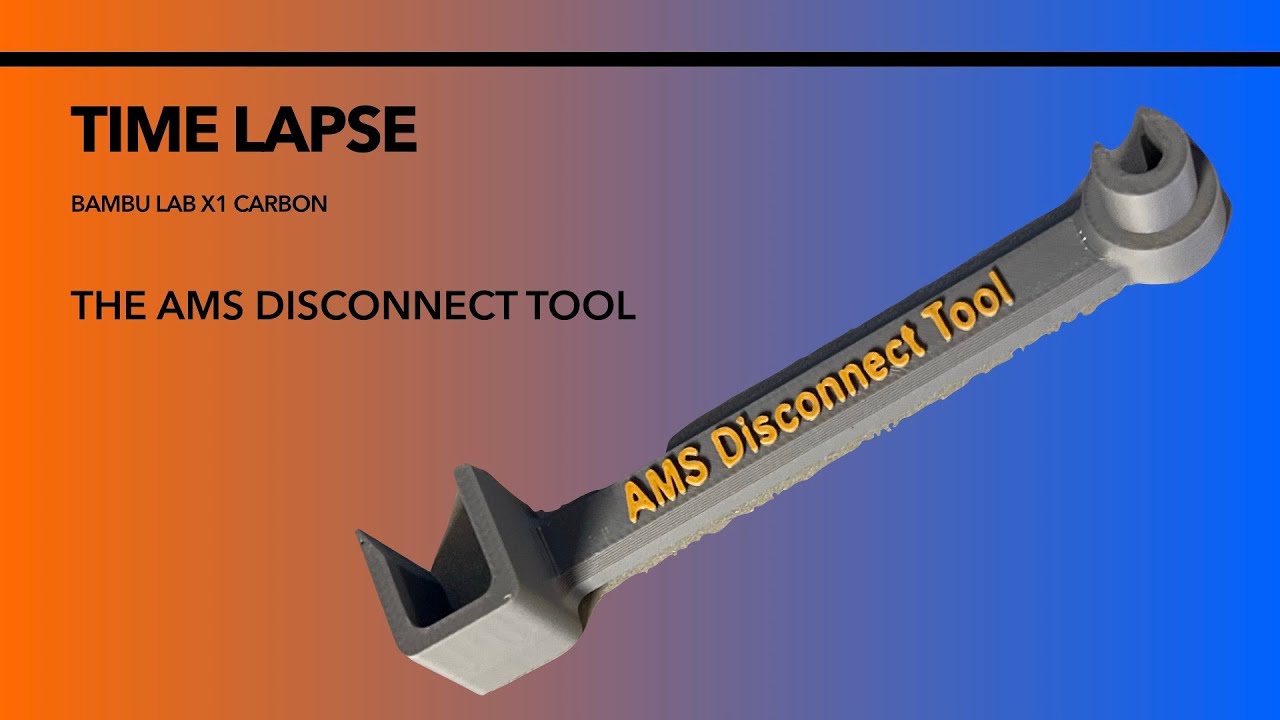 Bambu Lab X1: Print the AMS Disconnect Tool - YouTube