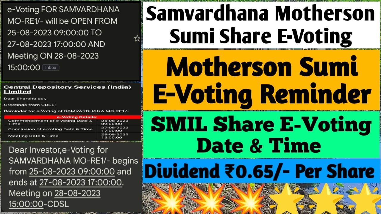 CDSL E-Voting | E-Voting For Samvardhana Motherson International Ltd ...