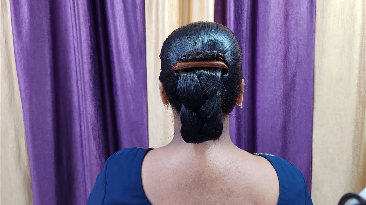 Beautiful Folded Braid Hairstyle With Backpin || Doorway to Beauty ...