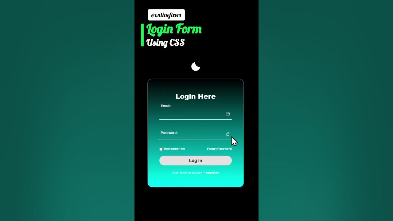 Login Form #csstutorial #codinglover #coder #codingshortvideo #viral #trending - YouTube