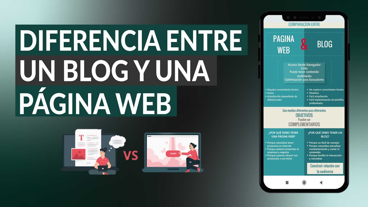 ¿Cuál es la Diferencia y Semejanza Entre un Blog y una Página Web ...