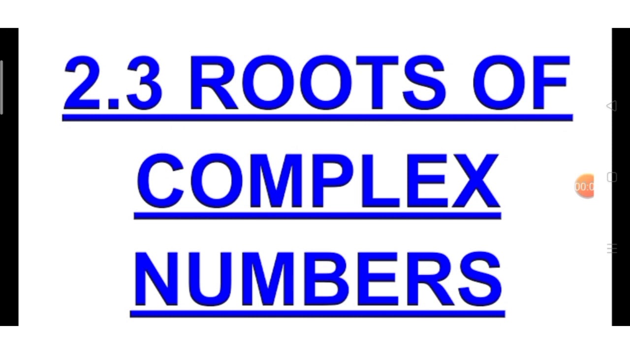 ROOTS of complex number lesson 10 - YouTube