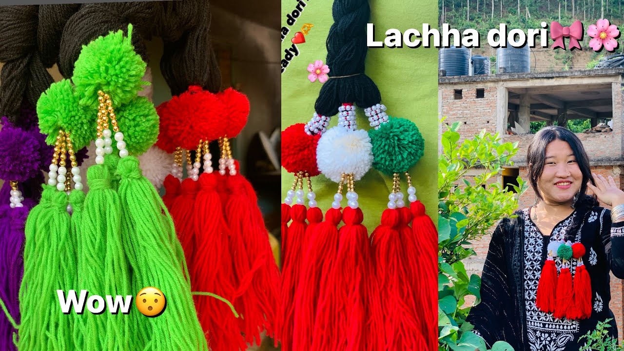How to make traditional lachha dori🎀(lacha dori kasari banaune)🙋‍♀️ ...