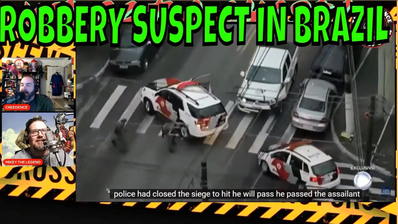 POLICE CHASE OF ROBBERY SUSPECT IN BRAZIL - YouTube
