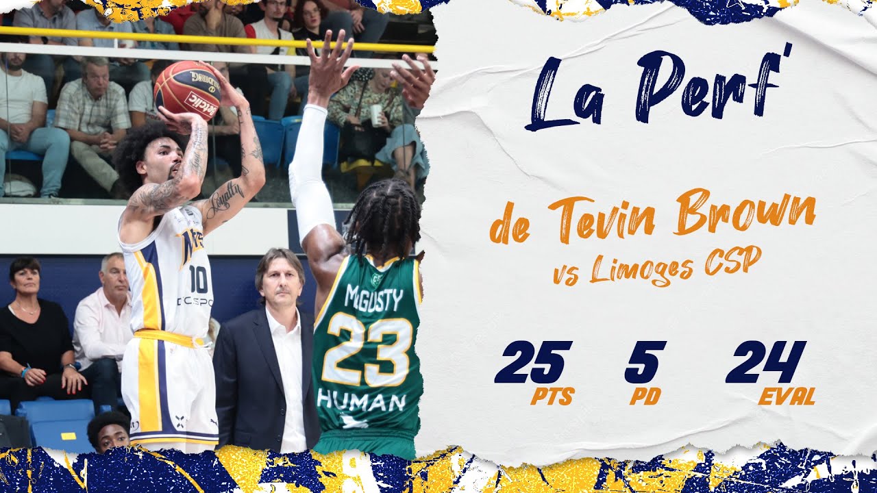 25 points de Tevin Brown face à Limoges - YouTube