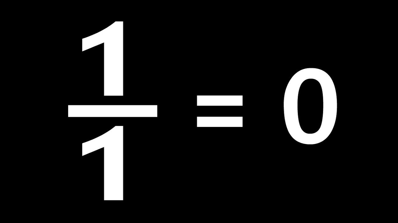 Math Trick | How To Proof 1/1=0 - YouTube