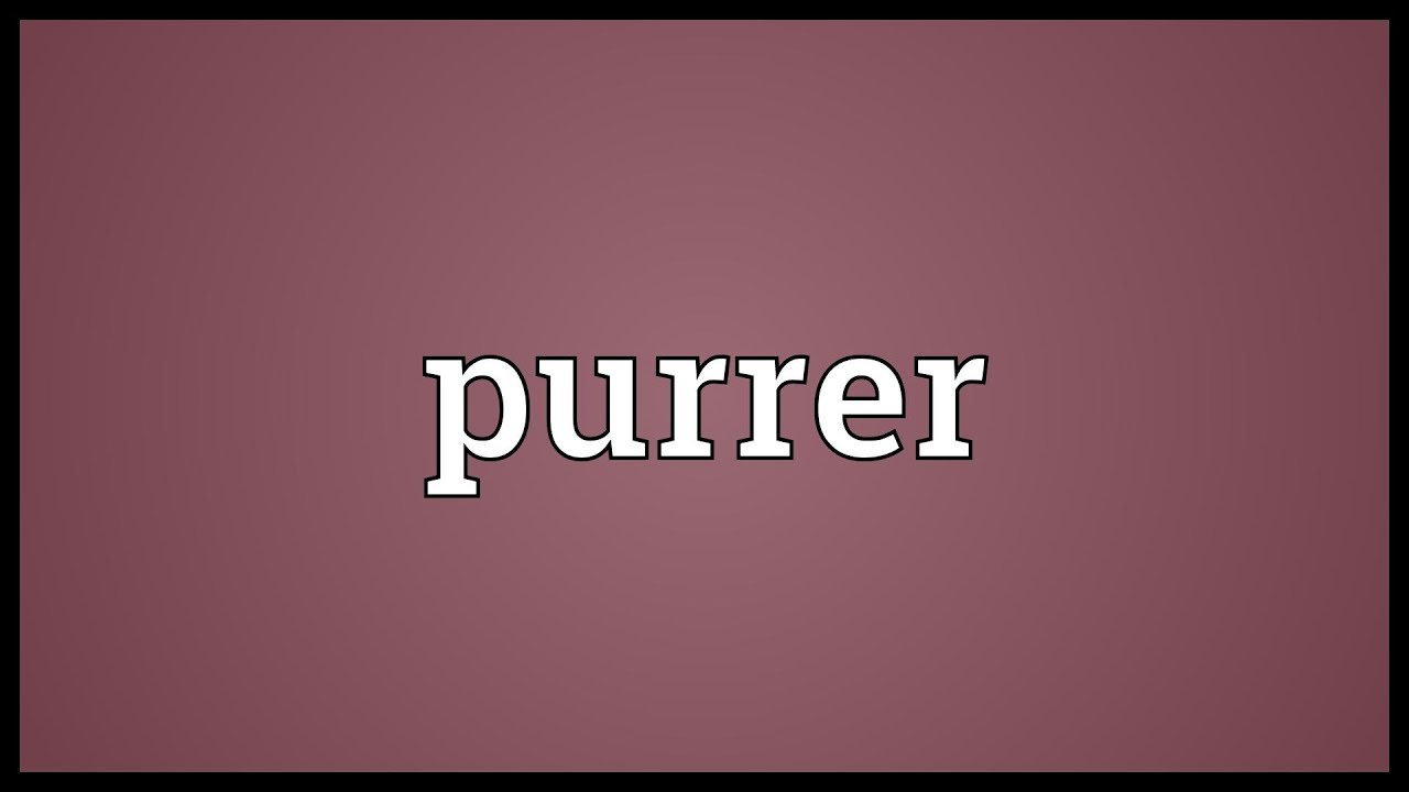 Purrer Meaning - YouTube