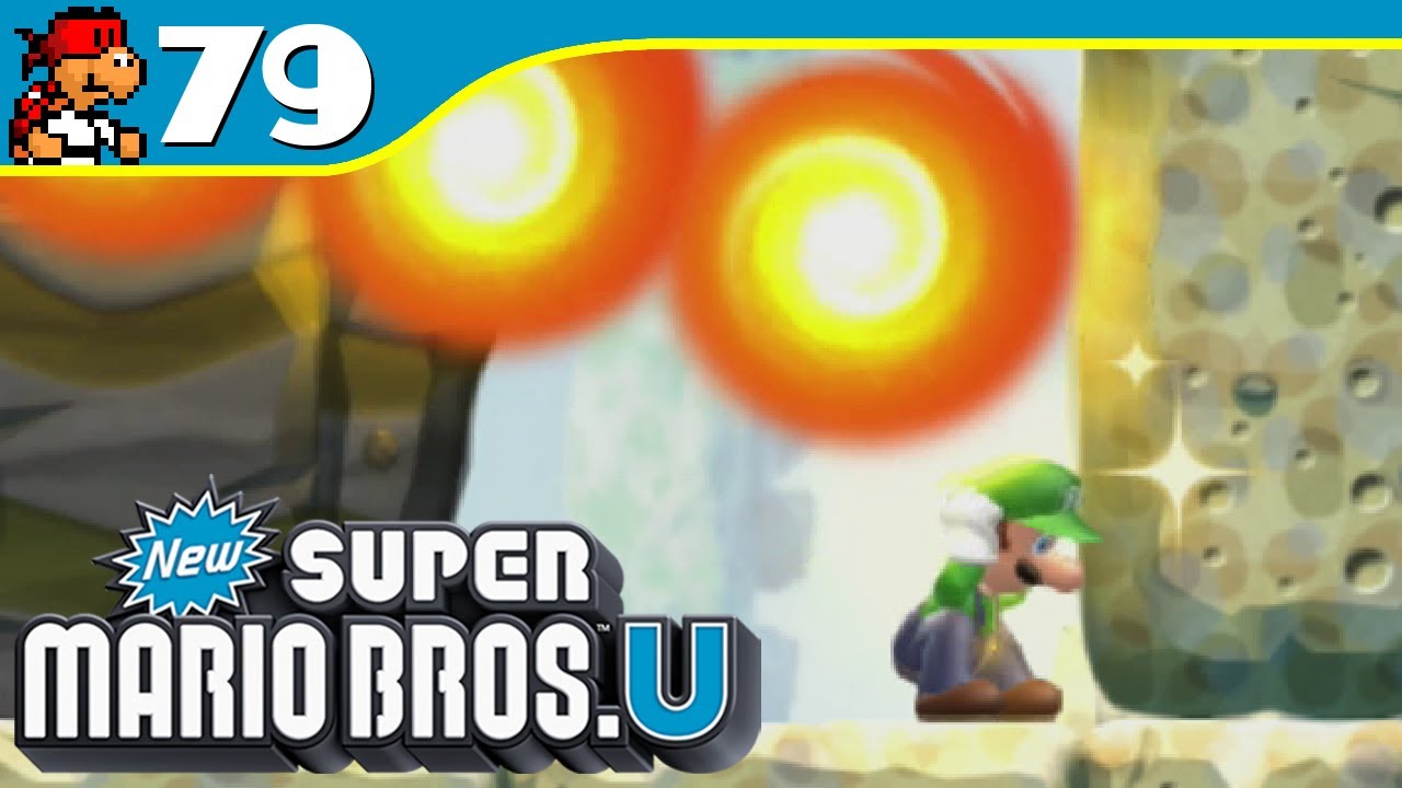 New Super Mario Bros. U | Fire Bar Cliffs - Superstar Road-6 - 79 (Wii ...