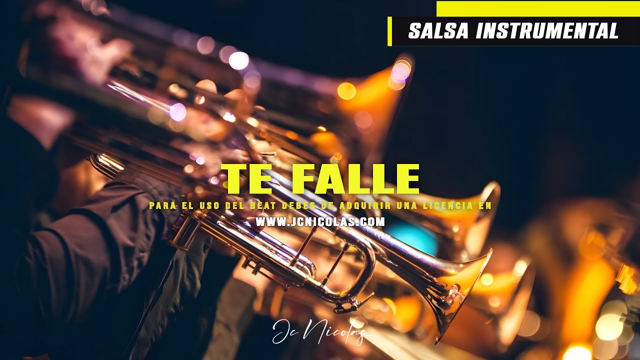SALSA INSTRUMENTAL "Te Falle" 🎺 | Beat Salsa 2024 - Pista de Salsa ...