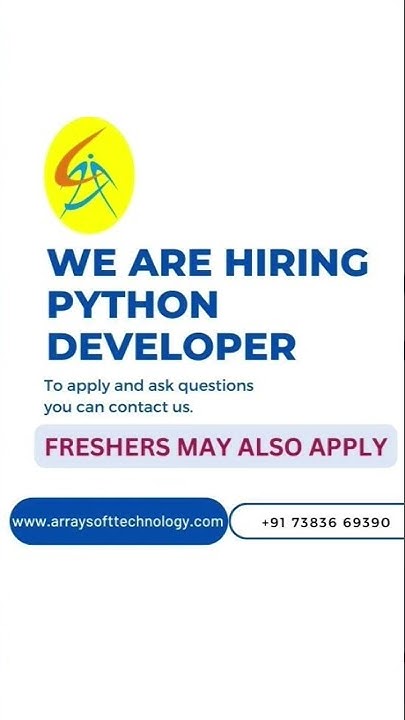 we are hiring python developer #shorts #python #freshers #developer # ...