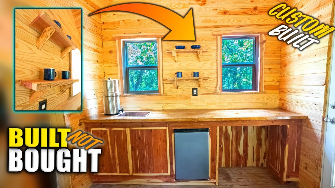 DIY Finished Custom Kitchen In a 10x16 Tiny House - Built, Not Bought ...